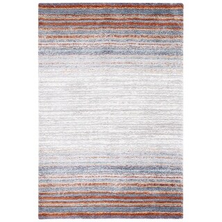 SAFAVIEH Berber Shag Arda Rug - Blue Rust/Ivory - 5' 5" x 7' 7" - Bed ...
